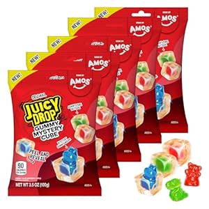 Amazon.com: NEW Juicy Drop Mystery Gummy Candy Cubes in Original Flavor ...