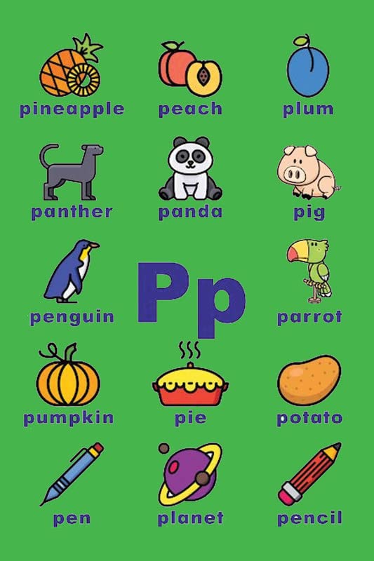 Yellow Alley Early Learning Poster On English Alphabet P|Kids Education ...