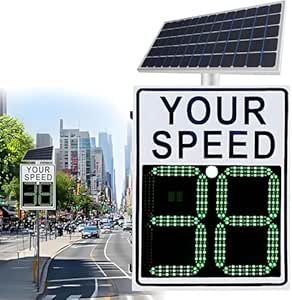 Amazon.com: Wireless Solar Traffic Speed Display Sign with Radar ...