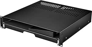 Amazon.com: Renkforce Black 19" Network Cabinet Drawer, 2U, Extendable ...