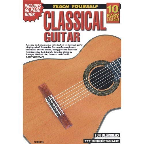 Amazon.com: 10 EASY LESSONS CLASSICAL GUITAR DVD AND BOOKLET IN CASE ...