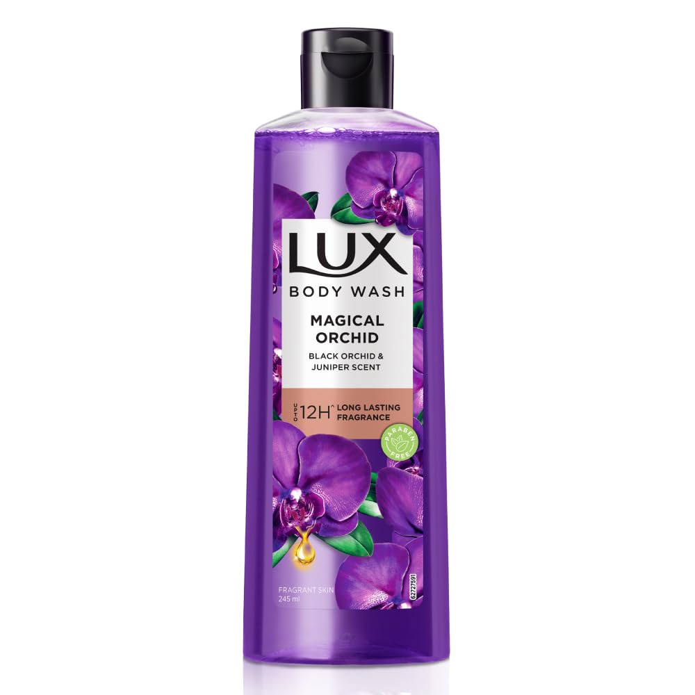 Amazon.com : LUX Shower Gel Black Orchid Fragrance & Juniper Oil Bodywash 245 ml/8.28 FL .OZ ...