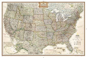 National Geographic United States Wall Map - Executive (Poster Size: 36 ...