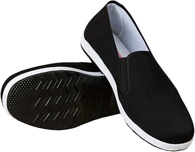Chinese Style Slippers Kung Fu Martial Arts Tai Chi Shoes Rubber Sole Unisex Black : Amazon.fr ...