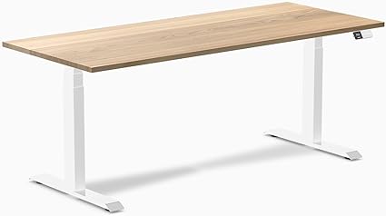 Desky Dual Hardwood Sit Stand Desk - 72x30 Electric Standing Desk ...