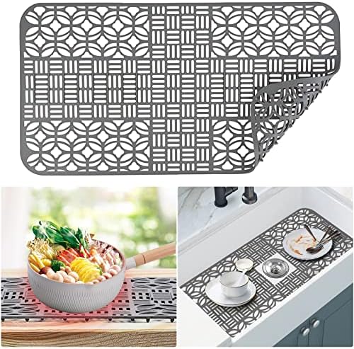 Tiagowell Sink Protectors for Kitchen Sink, Silicone Kitchen Sink Mat ...