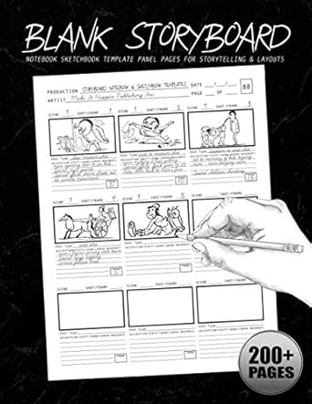 Amazon.com: Blank Storyboard: Notebook Sketchbook Template Panel Pages ...