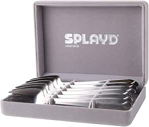 Splayd Mini Luxury Utensils, Satin, 6-Piece Box Set, Silver : Amazon ...