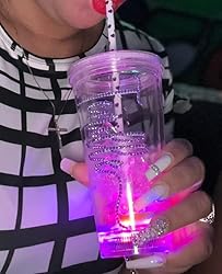 Amazon.com | Light Up Travel Cups (Set of 6) - 14 oz Double Walled LED ...