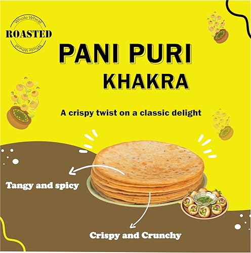 (Pack of 4) JAWAI Roasted Whole Wheat Khakra Combo | Plain Diet, Pani ...