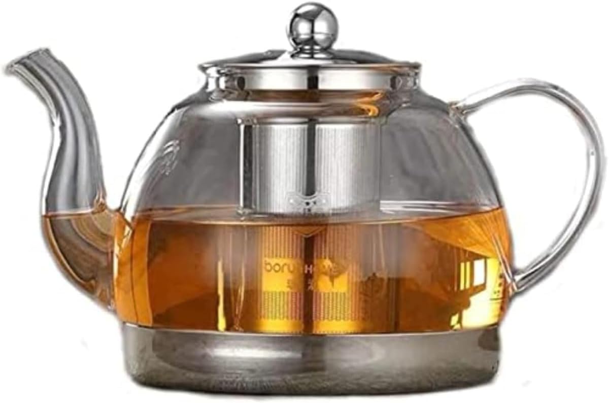 Amazon｜ガラスポット ティーセット IH対応 ポット 紅茶 ポット 手吹き 透明急REENEW 須 304 ステンレス鋼 ティーポット ガラス 耐熱 急須 電磁調理器が使える ...