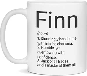 Amazon.com: Finn Name Definition Mug, Personalized Name Noun Mugs ...