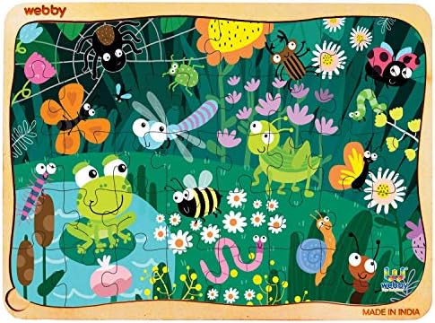 Buy Webby Amazing Bugs Wooden Jigsaw Puzzle, 40Pcs Online at Low Prices ...