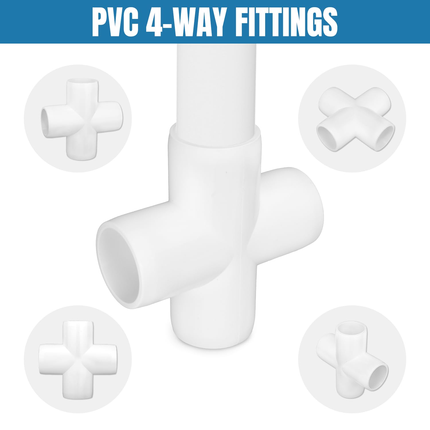 Pvc Pipe Furniture Parts 20 Pack 3/4in Tee 3 Way PVC Pipe Fittings