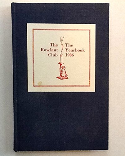 The Rowfant Club 1986 Yearbook: Rowfant Club: Amazon.com: Books