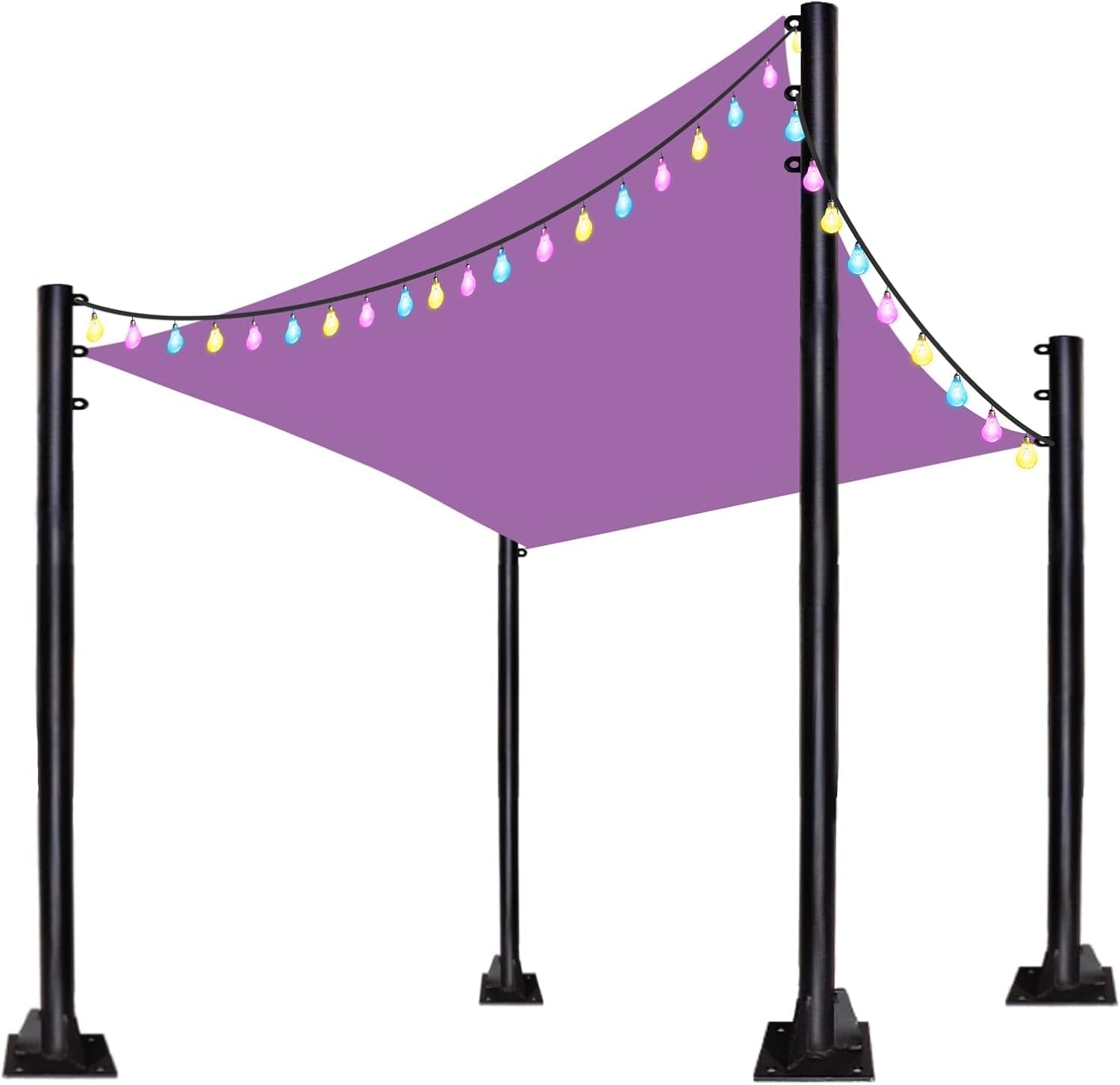 Amazon.com : Sun Shade Sail Poles,9 FT Heavy Duty Outdoor Sun Shade ...