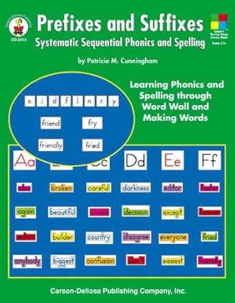 Prefixes and Suffixes, Grades 3 - 8: Cunningham, Patricia M ...