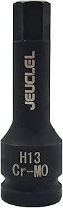 JEUCLEL 13mm Hex Impact Bit Socket, H13 1/2-Inch Impact Drive Allen ...