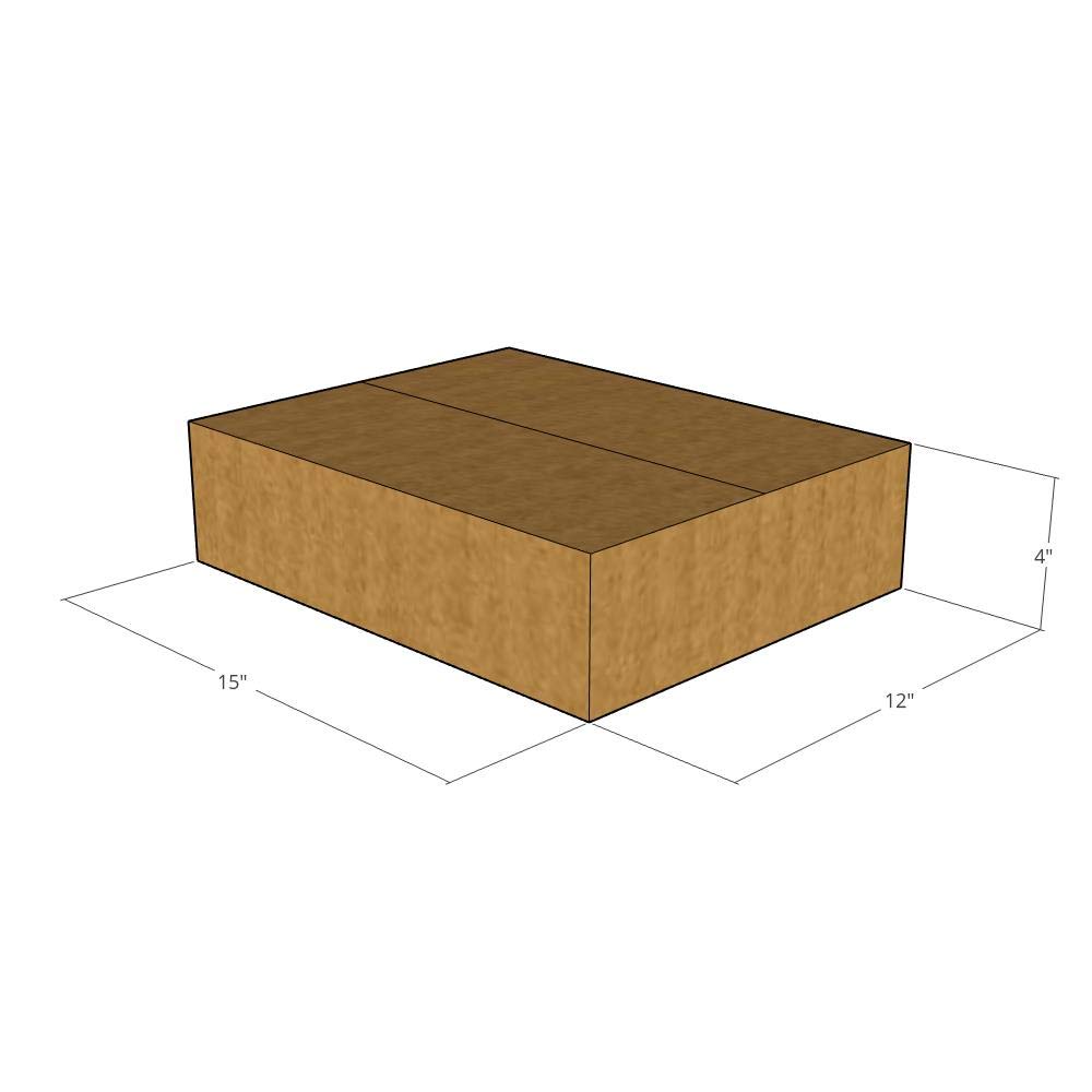 Amazon.com: E1 Packaging 15" x 12" x 4" Corrugated Boxes 32 ECT (Pack ...