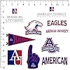Amazon.com: American University 10ct Vinyl Large Deluxe Stickers ...
