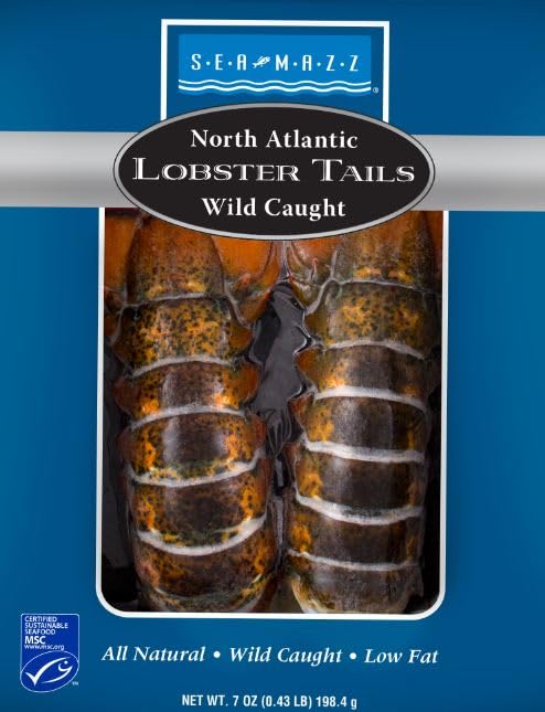 Amazon.com: SeaMazz, Frozen Lobster Tails, 7 oz, 2 ct. : Grocery ...