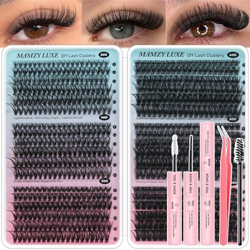 Amazon.com: Lash Clusters Kit 708Pcs Individual Cluster Lash Extensions ...