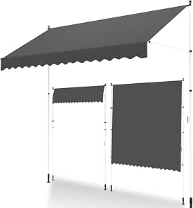 Amazon.de: UNIONLINE Klemmmarkise 200cm Breit, Markise für Balkon ohne ...
