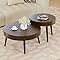 Amazon.com: HOMPUS Nesting Coffee Tables with Wood Grain Finish, 2 ...