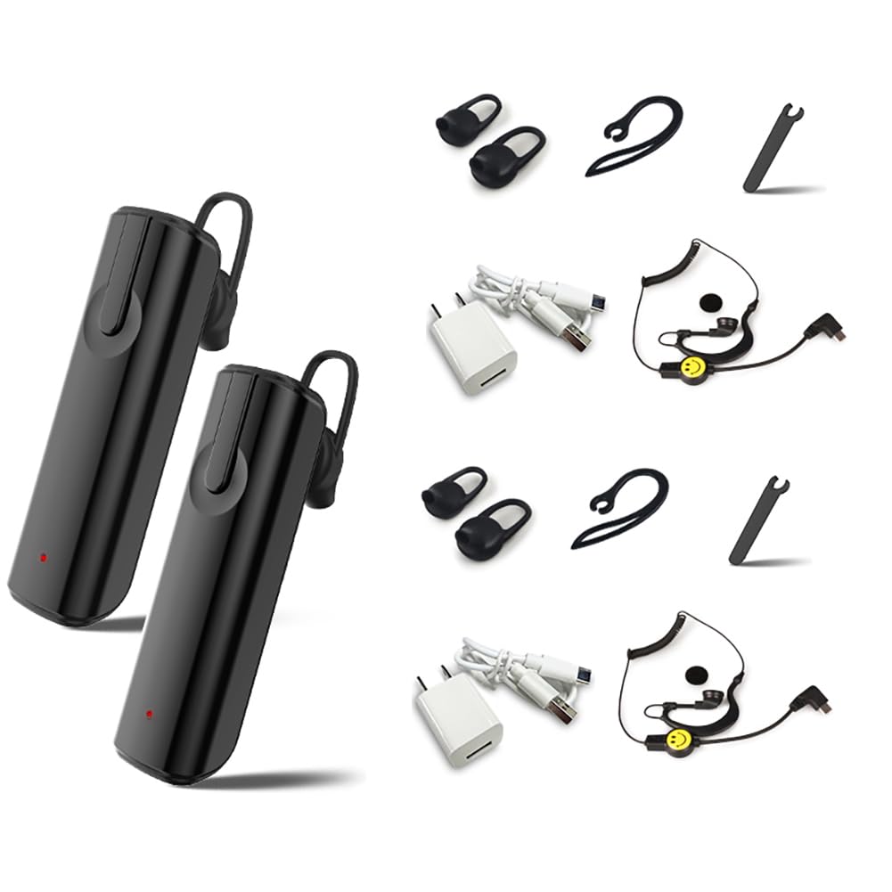 Amazon.com: KSUN 2 Pack Mini Walkie Talkies with Headset PTT Button Ear ...