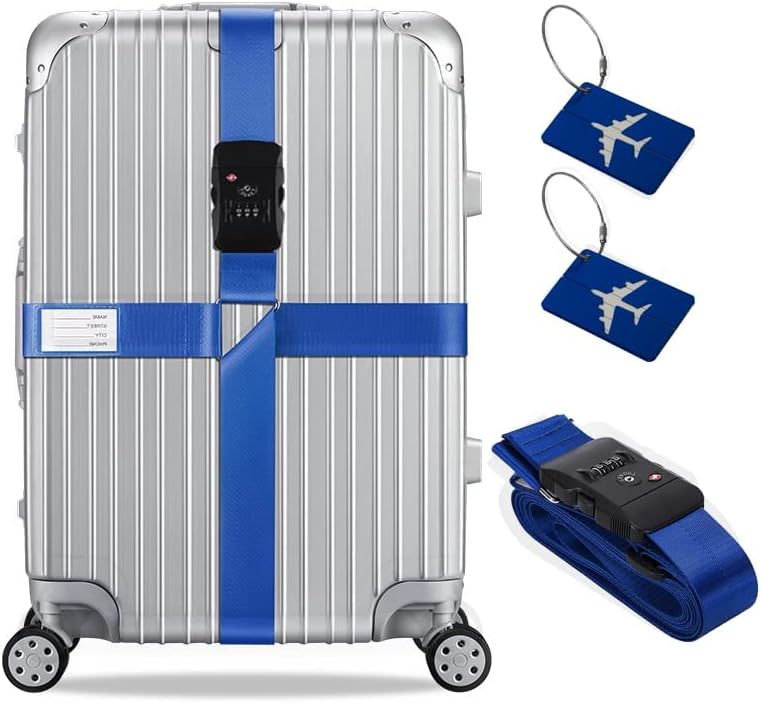 Gamasen Heavy Duty Luggage Straps, TSA Certified Customs Lock ...