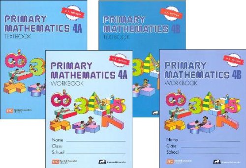 Primary Mathematics Grade 4 SET-Textbooks 4A and 4B, Workbooks 4A and ...