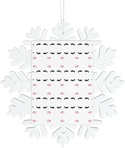 Amazon.com: Eyelash Lip White Snowflake Garland Winter Party Wonderland ...