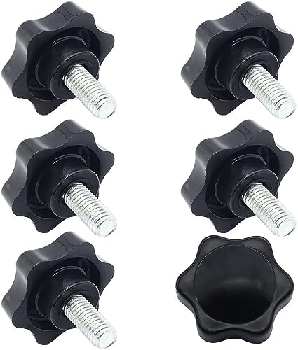 Amazon.com: LifCratms 6 Pieces M4 x 20mm Thread Star Knobs, Plastic Hex ...