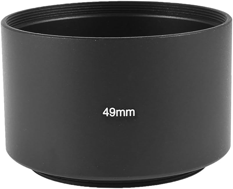 Amazon.com: uxcell Camera Lens Hood, Aluminum Standard 49mm Long-Focus ...