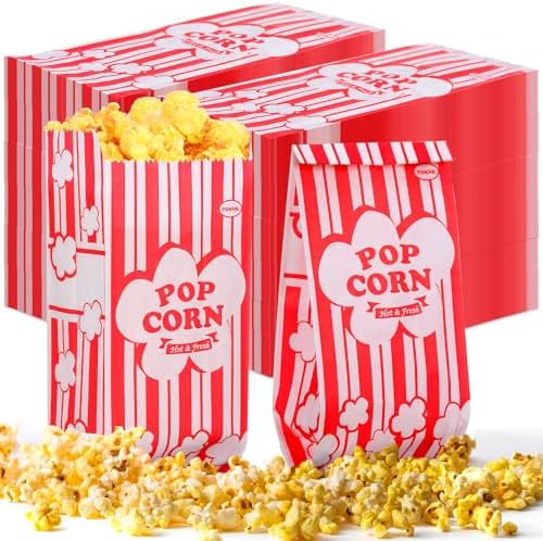 Amazon.com: Teling 300 Pcs Paper Popcorn Bags 2 oz Popcorn Bags ...