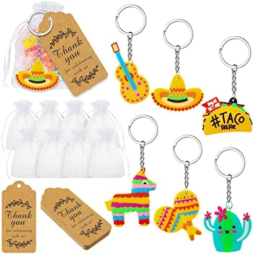 Amazon.com: Aukolass 50PCS Fiesta Gift Tags, Thank You Tags for Mexican ...