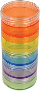 Colourful Stackable Pill Dispensing Tower - 5 Tablet Storage ...