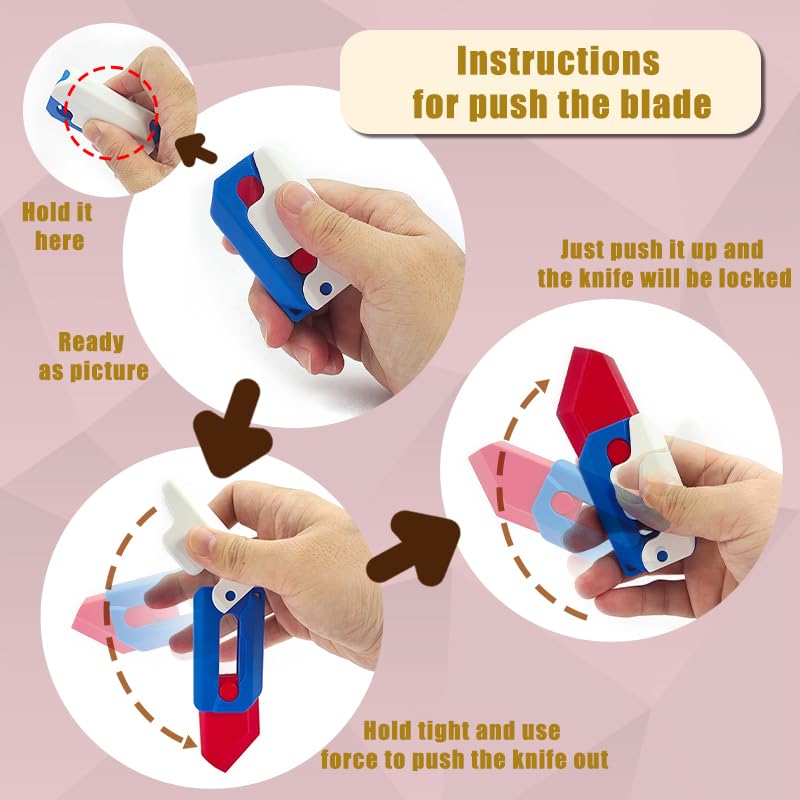 Snapklik.com : 6pcs Fidget Knife, 3D Gravity Knife Toy, 3D Gravity ...