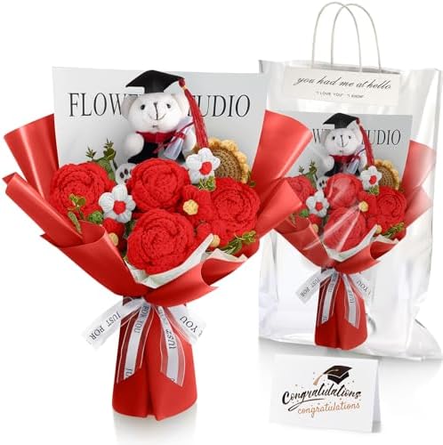Amazon.com: LUOZZY 3Pcs Graduation Artificial Flower Bouquet Graduation ...