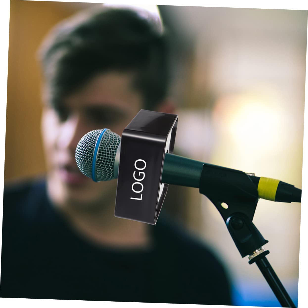 Snapklik.com : 2Pcs Portable Mic Logo Flags Square Triangle Shaped ...