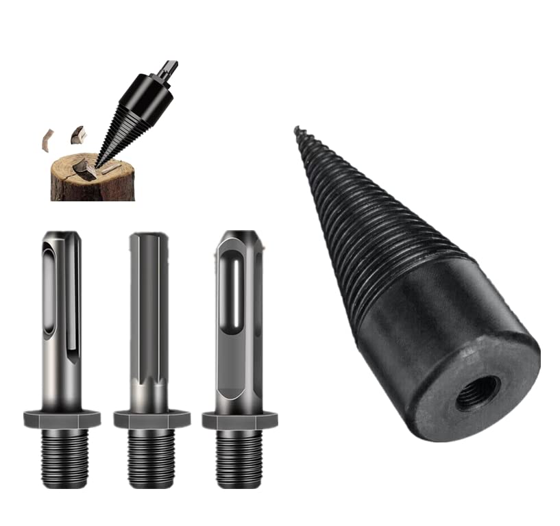 Amazon.com: 4 Pcs Wood Splitter Drill Bit, Removable Heavy Duty Drill ...