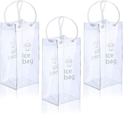 Amazon.com: Ice Wine Bag Portable Collapsible Clear Wine Pouch Cooler ...