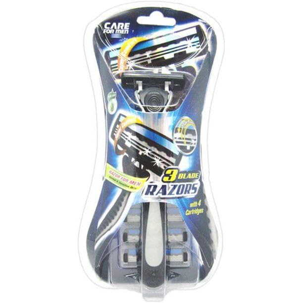 Amazon.com: Care For Men 3 Blade Razor With 4 Cartridges : Beauty ...