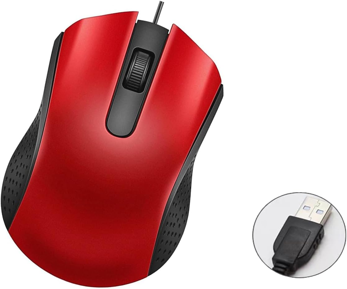 Amazon.com: Yadojingcn Wired USB Computer Mouse with Ergonomic Design ...