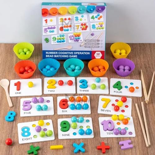 Buy MANVI Wooden Beads Board Game, Mathematics Learning & Sorting Mind ...