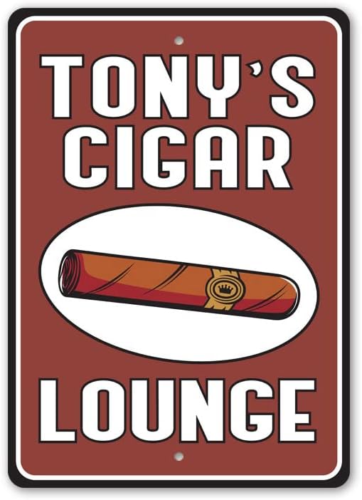 Amazon.com: Personalized Cigar Lounge Sign - 8" x 12" : Patio, Lawn ...