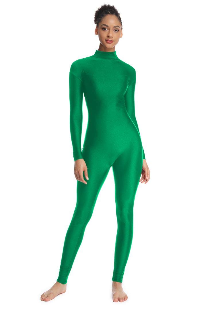 Snapklik.com : Adult High Neck Long Sleeve Dance Unitard For Women ...
