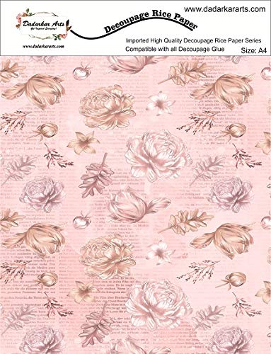 Flower Pastel Rice Paper A4 by Get Inspired : Amazon.in: Home & Kitchen