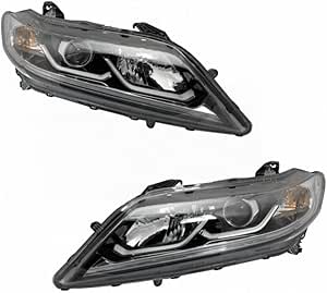 Amazon.com: JJ Halogen Headlight Lamp Assembly Pair LH & Set Fits EX EX ...