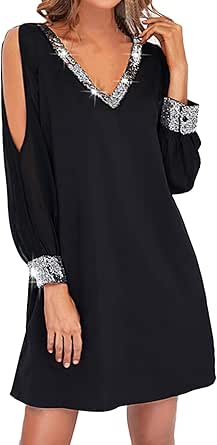 WWricotta Maillage maillé Mini Manche V-Cou Robe Corps Glamour Femmes ...